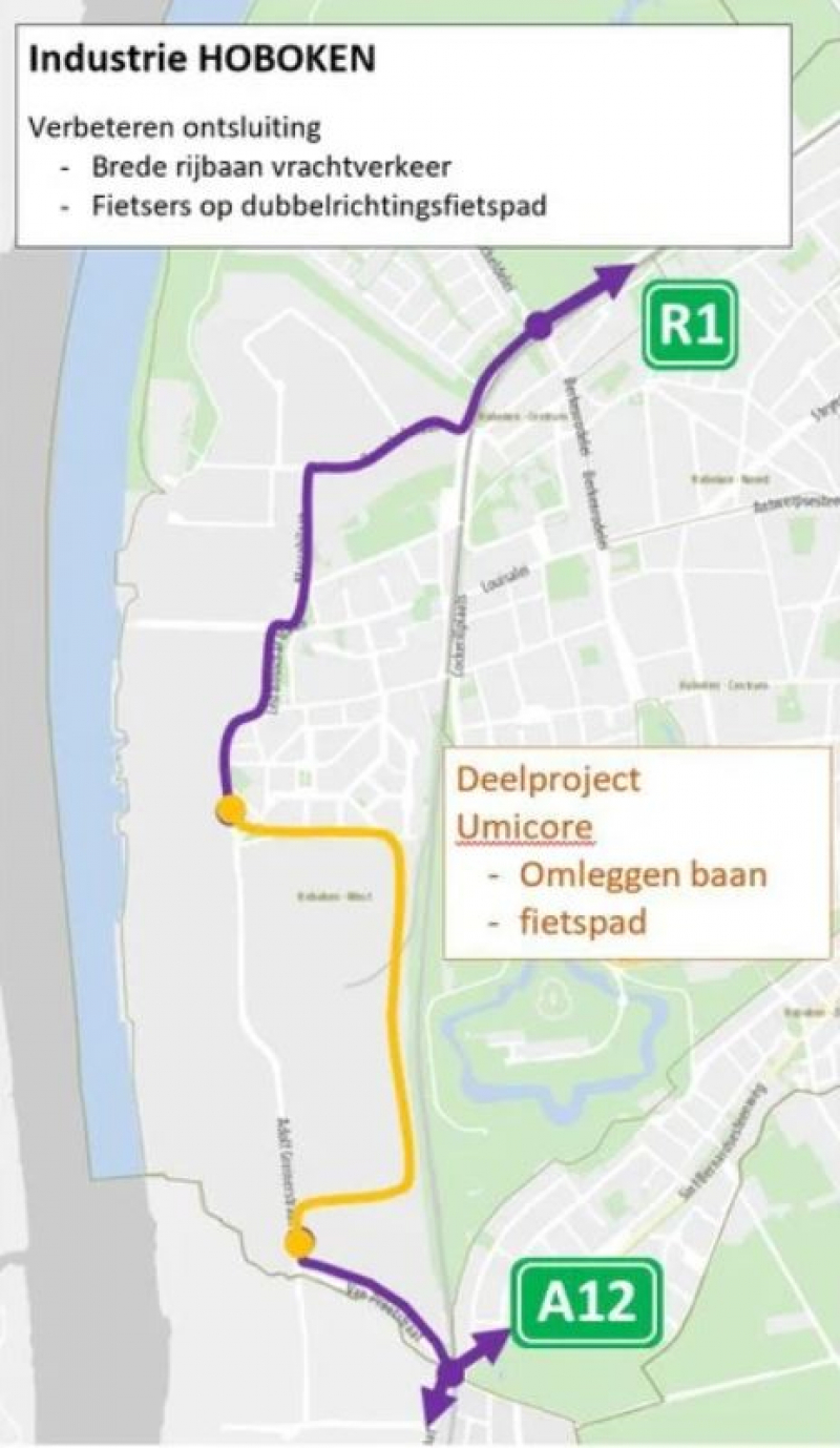 Stad Antwerpen, district Hoboken en Umicore bundelen krachten voor nieuwe verbindingsweg tussen ...